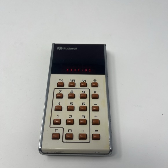 Rockwell | Other | Vintage Rockwell Model 2r Electronic Calculator ...